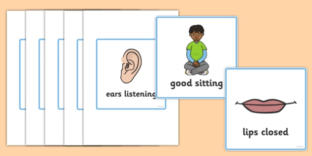 Good Listening Cards - Good listening, listen, behaviour management, SEN