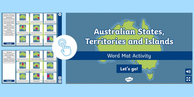 Australian States and Territories Interactive Word Mat