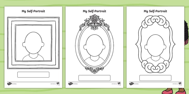 We Are All Different: Self-Portrait Frames with Face Shape Worksheets