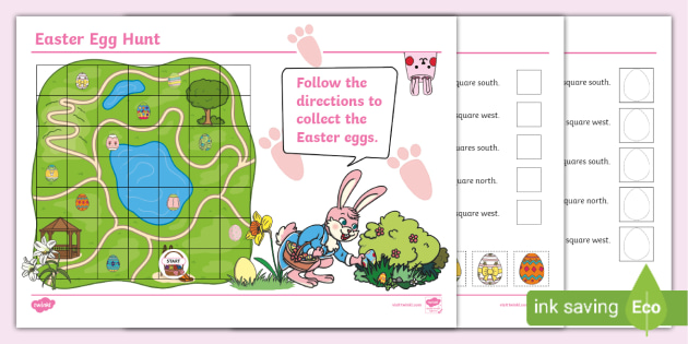 Easter Egg Hunt Compass Points Activity (teacher made)