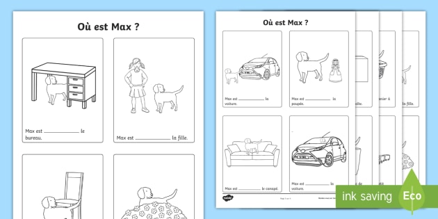 Textes à trou : Les prépositions (teacher made)