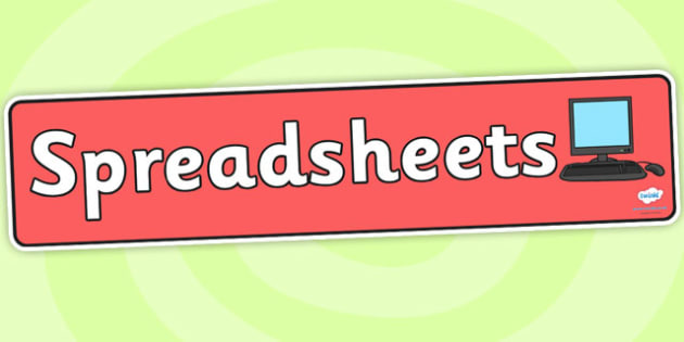 FREE! - Spreadsheets Display Banner - spreadsheets, display banner, banner