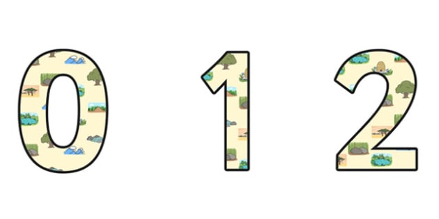 FREE! - Habitats Small Display Numbers (teacher made)