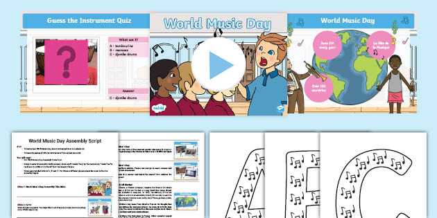 👉 KS1 World Music Day Assembly Pack (teacher made)