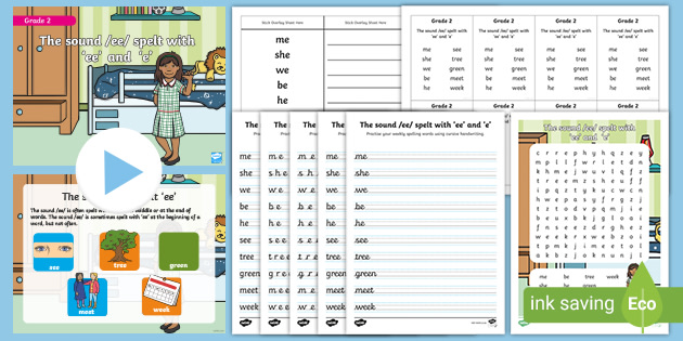 Grade 2 Phonics -ee Spelling Pack (teacher made)