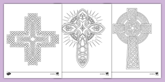 kids cross coloring page