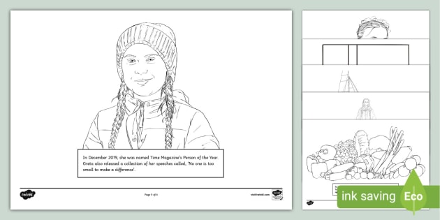 Greta Thunberg Timeline Colouring Display Posters