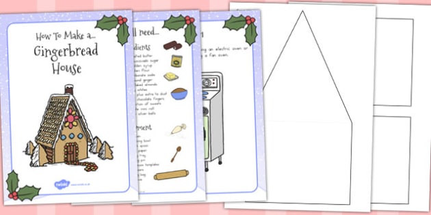 Gingerbread House Recipe Instructions (teacher made)