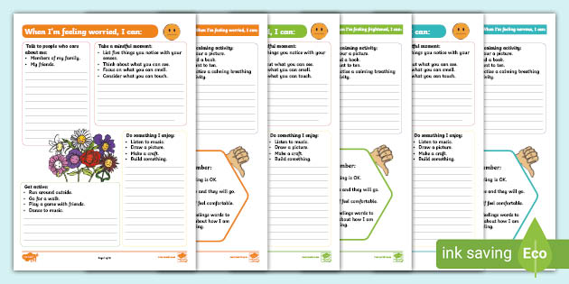 When I Feel - Journal Pages - Wellbeing Primary Resources