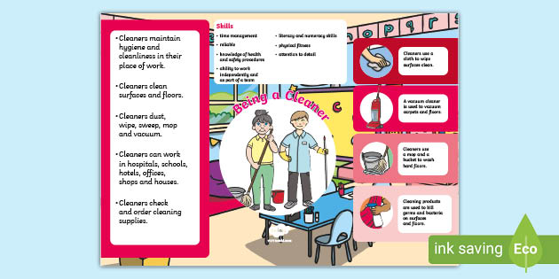 Being a Cleaner Display Poster