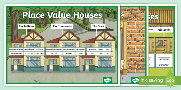 Place Value Houses Display Posters (teacher made)