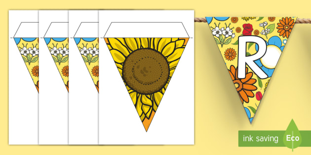 Our Reading Garden Display Bunting - In the Garden Display Pack