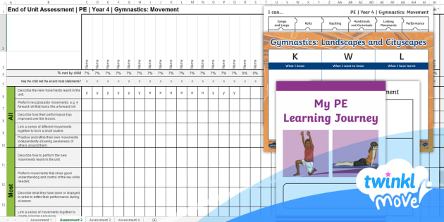 Assessment Pack - Year 4 PE Gymnastics Lesson