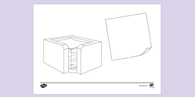 FREE! - Sticky Note Colouring | Colouring Sheet