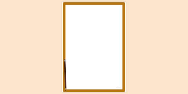 FREE! - Simple Blank Walnut Brown Pencil Page Border | Twinkl