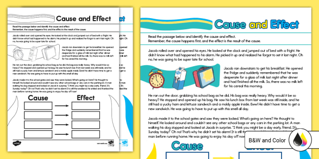 Cause and Effect Worksheets | twinkl.com