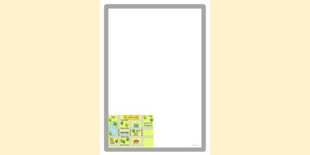 FREE! - * NEW * Simple Blank Sunnyville Town Map | Page Borders | Twinkl
