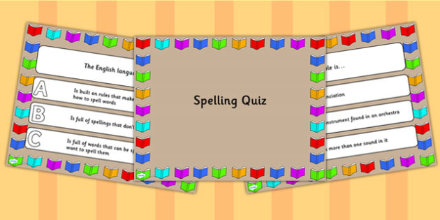 Spelling Quiz PowerPoint | Teacher Resources (teacher made)