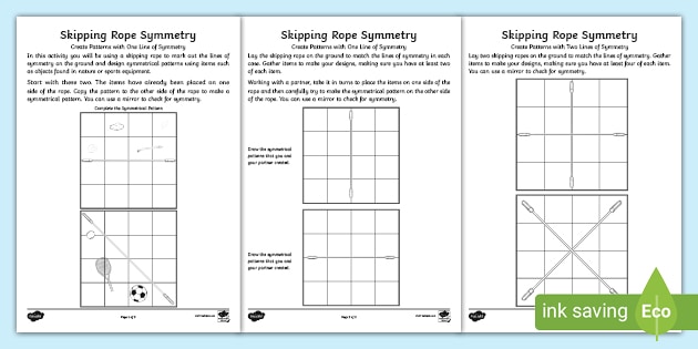 Outdoor Maths Skipping Rope Symmetry Activity (teacher made)