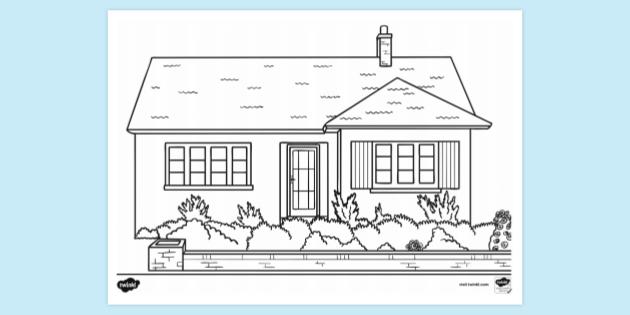 FREE! - House Colouring Page | Colouring Sheets