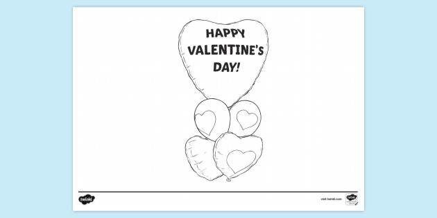 FREE! - Online Colouring Page Valentine's Day | Colouring Sheets