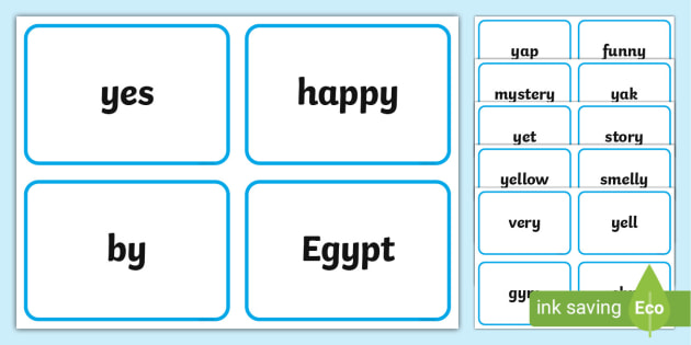 Alternative Pronunciation of 'y' Word Cards (Teacher-Made)