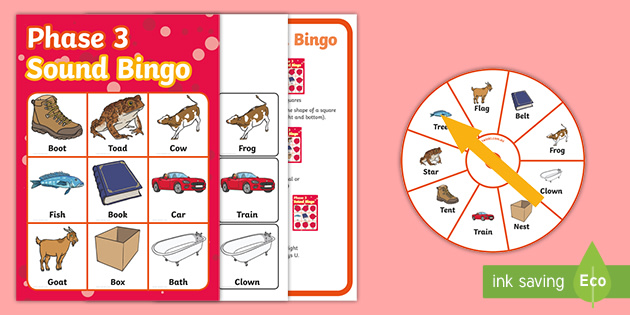 Phase 3 Sound Bingo with Spinner Game