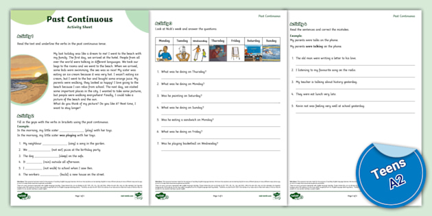 Past Continuous Tenses | twinkl.com.au