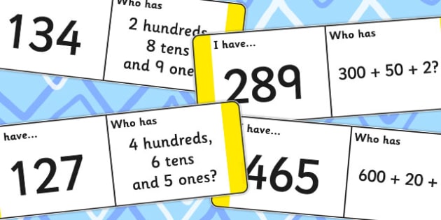 Place Value Loop Cards 3 Digits - place value, loop, cards, 3