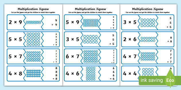 Multiplication Matching Puzzle Game