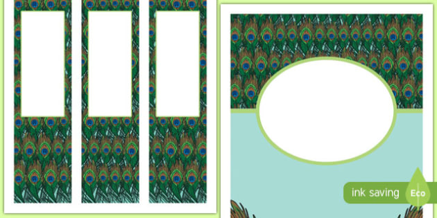 Proud Peacock Binder Cover (teacher made)