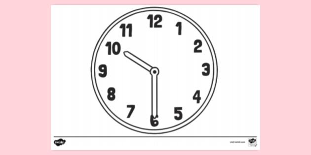 FREE! - Clock Ten Thirty Colouring Sheet | Colouring Sheets