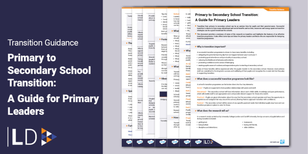 Primary to Secondary School Transition: A Guide for Primary Leaders