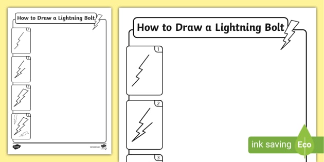 FREE! - How to Draw a Lightning Bolt (Teacher-Made)