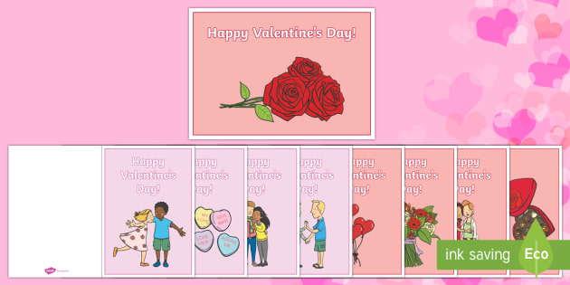 Children's Valentine's Day Themed Cards - Primary Resources