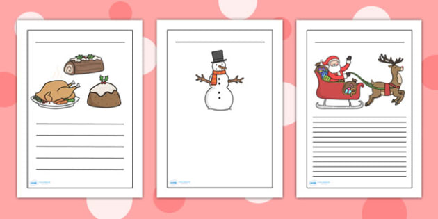 FREE! - Christmas Themed Writing Frames (teacher made)