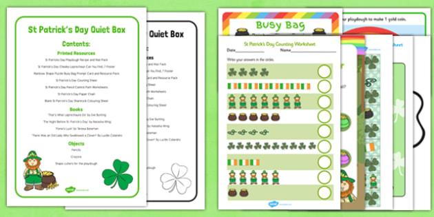 St Patricks Day Quiet Box | EYFS/F-2 Teaching Resources