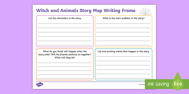 Witch and Animals Story Map Writing Frame