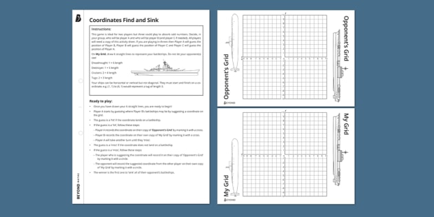 Coordinates Game: Find and Sink! | KS3 & KS4 Maths | Beyond