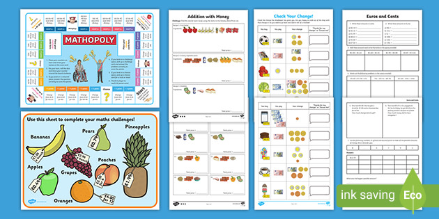Maths Third/Fourth Class Money Pack (teacher made)