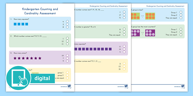 Kindergarten Counting and Cardinality Assessment
