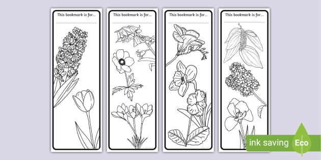 FREE! - Botanical Bookmarks to Colour (teacher made)