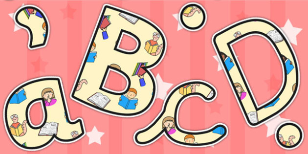 FREE! - 👉 Library Area Themed A4 Display Lettering