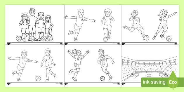 Football Pictures to Colour - Primary Resources