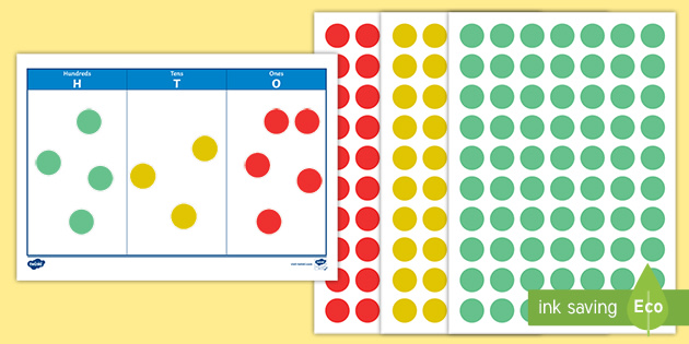 Hundreds, Tens and Ones Maths Notation Board Activity