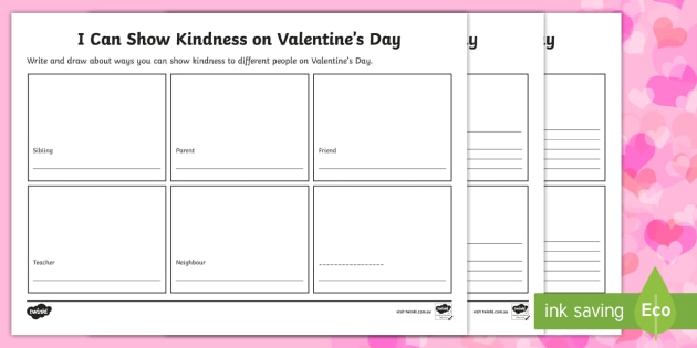 Kindness On Valentines Day Worksheet | Primary Resource