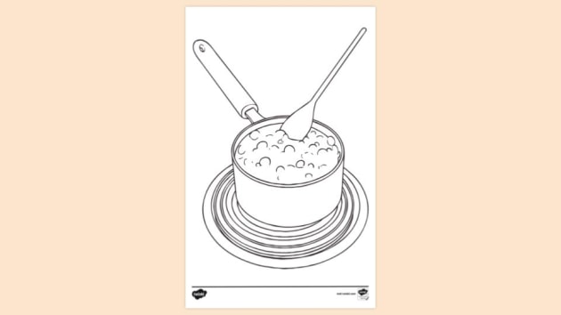 FREE! - Water Boiling in a Pot Colouring Sheet | Colouring Sheets