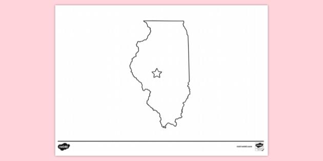 Illinois Colouring Page | Colouring Sheets