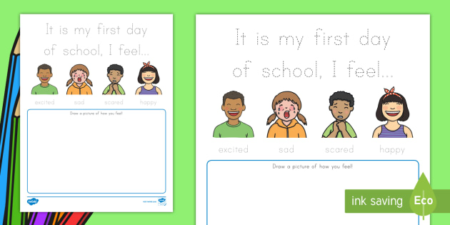 Back to School "How Do I Feel?" Activity (teacher made)