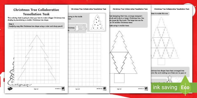 How to Make a Christmas Tree Tessellation | CfE Resources